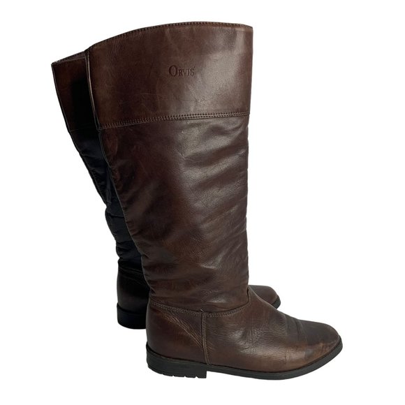Orvis | Shoes | Orvis Regence Comfort Leather Boots 6b Brown Fleece ...
